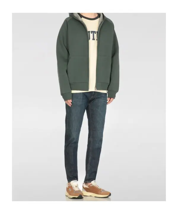 AUTRY Zip-up Hoodie With Kangaroo Pocket - Black