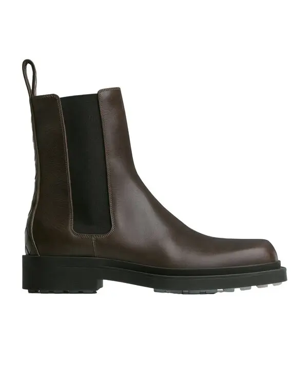 Bottega Veneta Ben Chelsea Square Toe Boots - Toffee