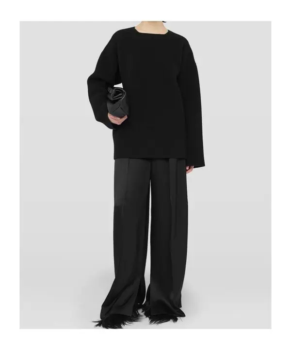 JIL SANDER Crew Neck Jumper With Triangular Neckline Detail