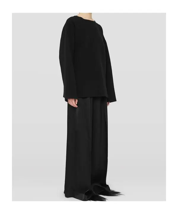 JIL SANDER Crew Neck Jumper With Triangular Neckline Detail