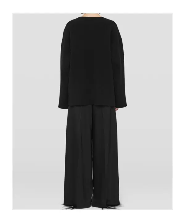 JIL SANDER Crew Neck Jumper With Triangular Neckline Detail