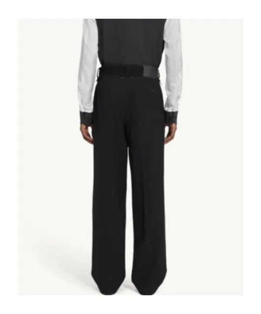 MAISON MARGIELA Wide-leg Trousers With Trompe L'oeil Denim Waistband