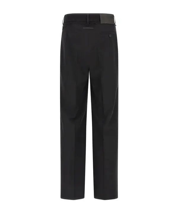 MAISON MARGIELA Wide-leg Trousers With Trompe L'oeil Denim Waistband