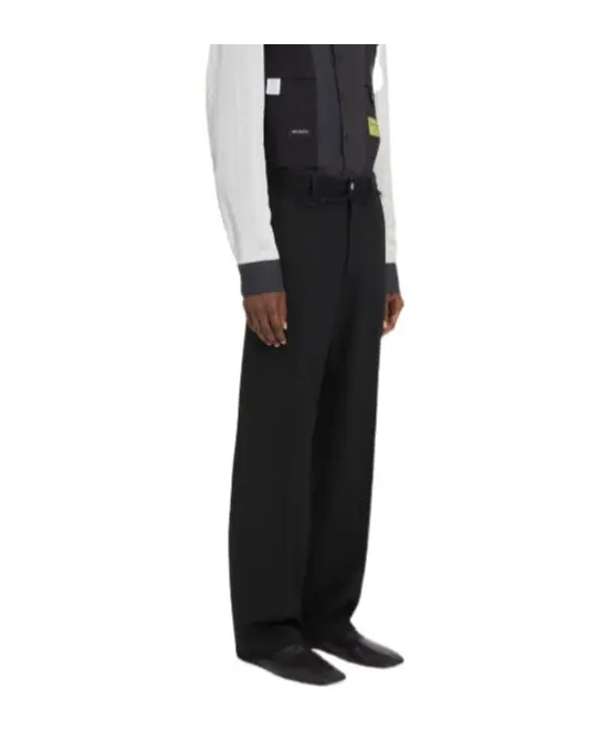 MAISON MARGIELA Wide-leg Trousers With Trompe L'oeil Denim Waistband