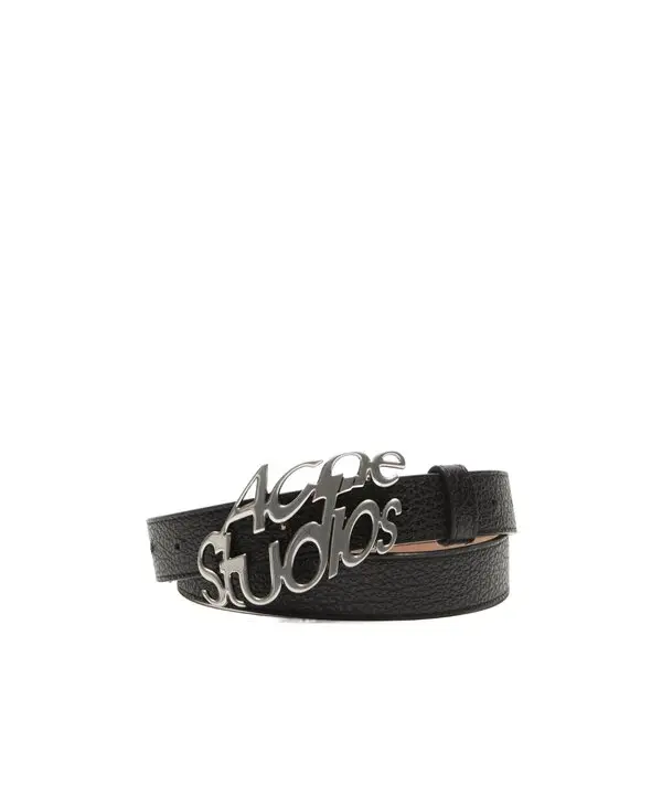 Acne Studios Logo Plaque Leather Belt