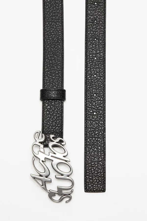 Acne Studios Logo Plaque Leather Belt