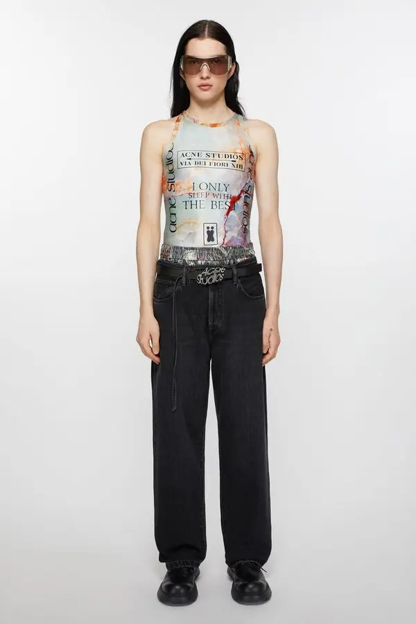 Acne Studios Logo Plaque Leather Belt