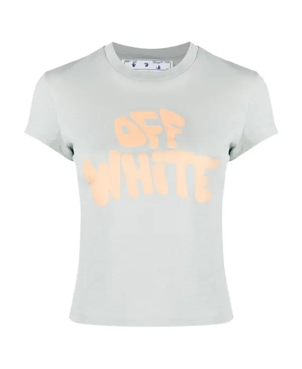 Off-White Logo-print Cotton T-shirt - White