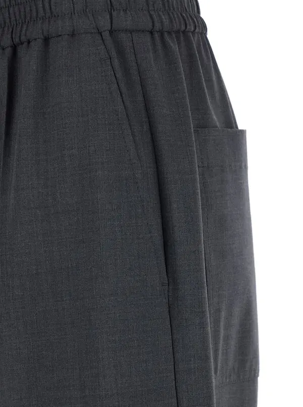 Brunello Cucinelli Side-pocketed Wide-leg Pants - Grey