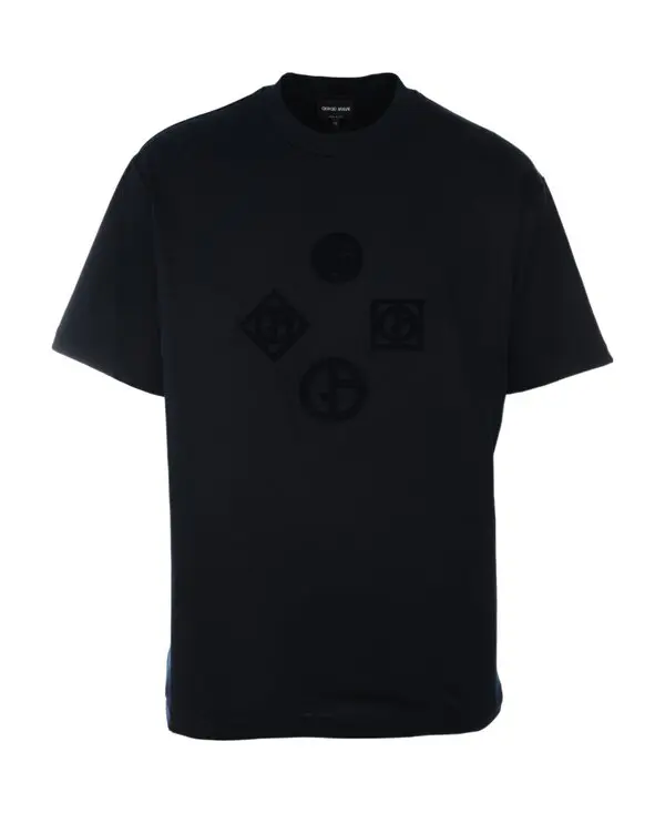 Giorgio Armani Logo Details Short-sleeved T-shirt - Black