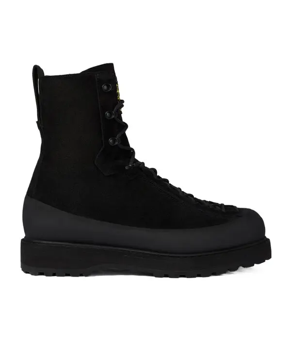 Stone Island Lace-up Rubber-sole Hiking Boots - Black