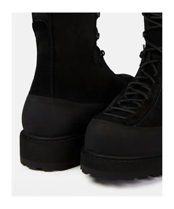 Stone Island Lace-up Rubber-sole Hiking Boots - Black