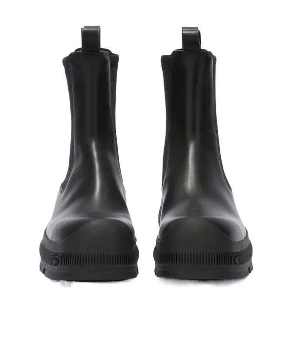 JIL SANDER Chelsea Boots With Elastic Sides And Lug Sole - Black