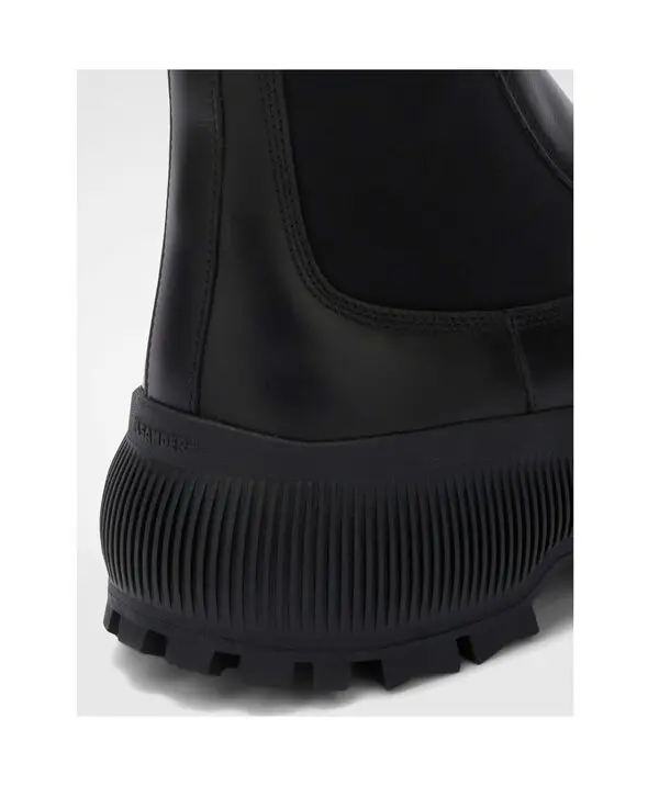 JIL SANDER Chelsea Boots With Elastic Sides And Lug Sole - Black