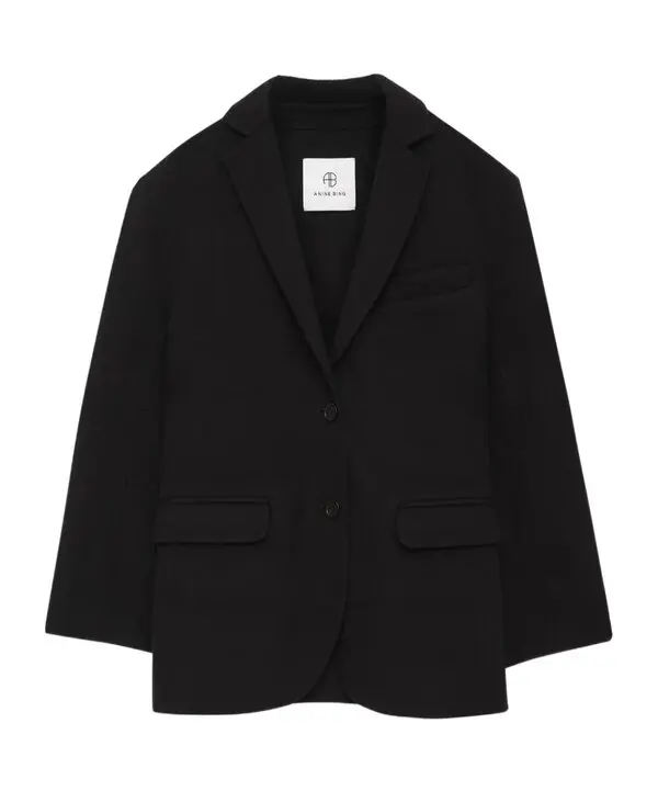 ANINE BING Single-breasted Blazer - Black