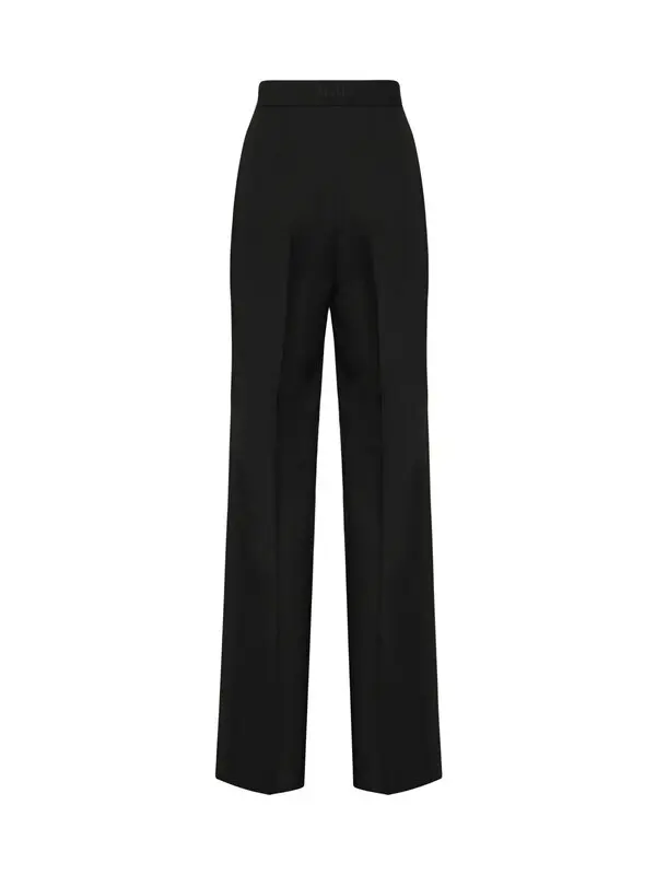 Max Mara Fernet High Waist Wide-leg Trousers - Black