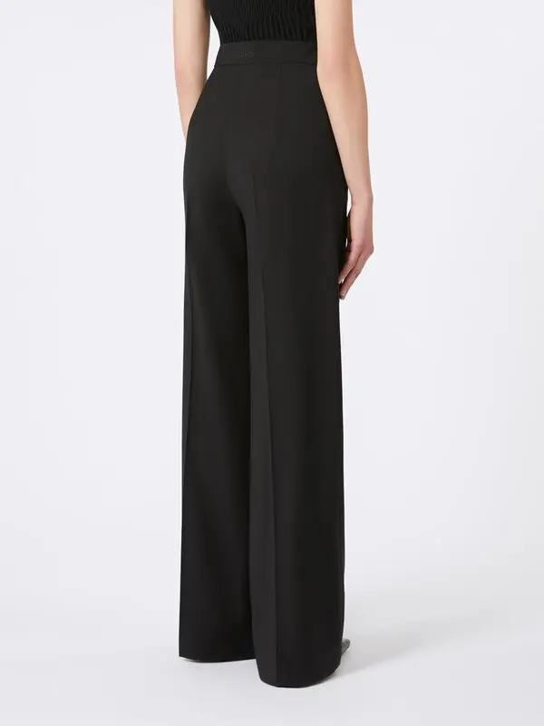 Max Mara Fernet High Waist Wide-leg Trousers - Black