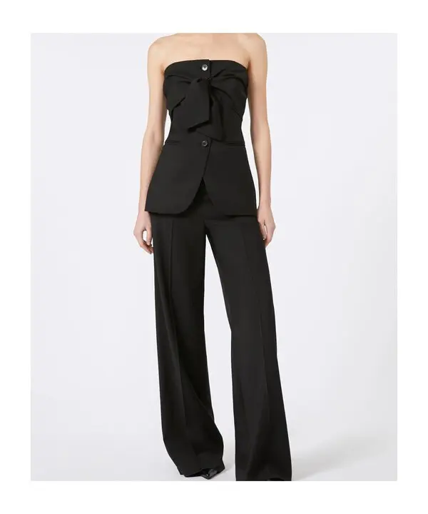 Max Mara Fernet High Waist Wide-leg Trousers - Black