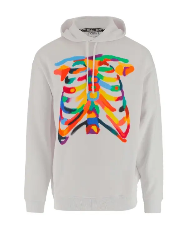 MARCELO BURLON COUNTY OF MILAN Rib Cage Hoodie - White