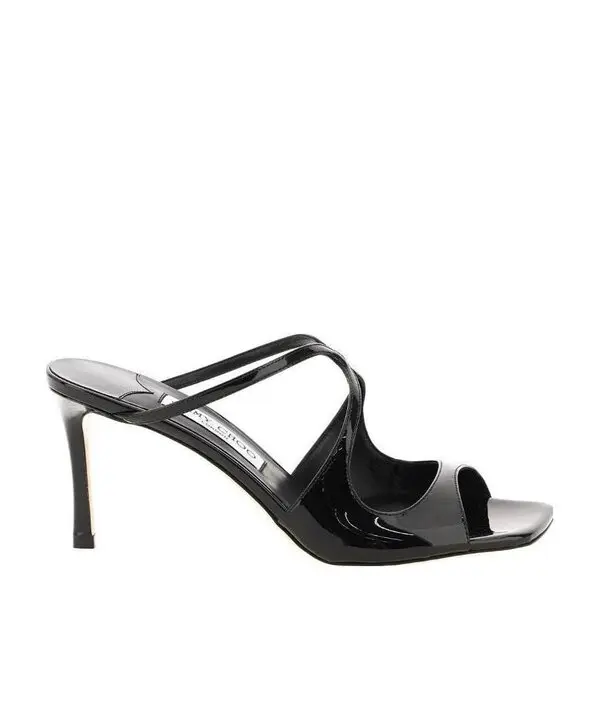 JIMMY CHOO Anise 75 Mid Heeled Sandals - Black