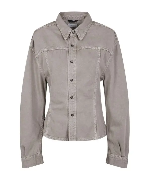 HAIKURE Button-detailed Cotton Shirt - Gray