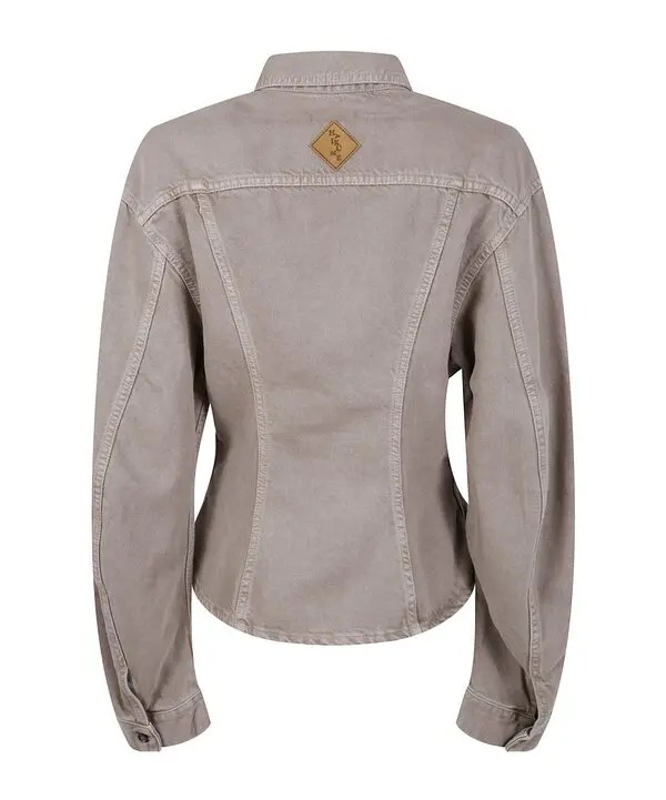 HAIKURE Button-detailed Cotton Shirt - Gray