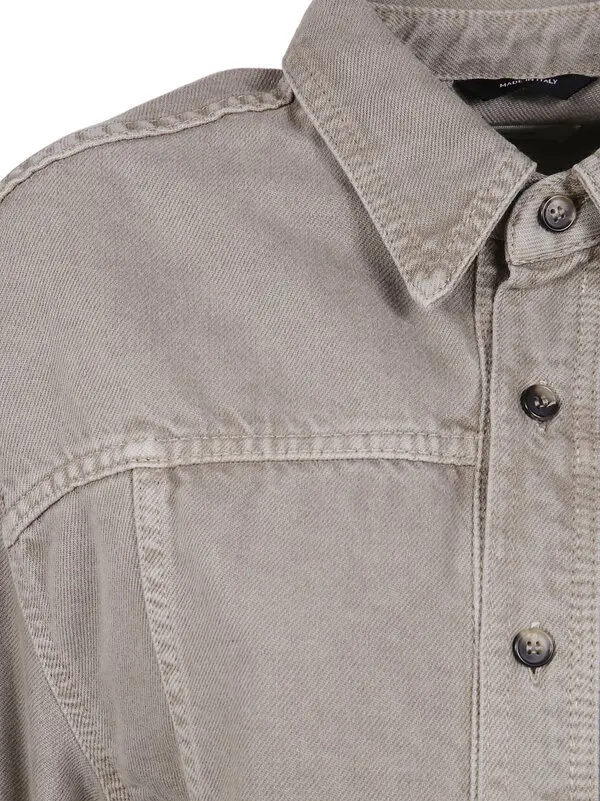 HAIKURE Button-detailed Cotton Shirt - Gray
