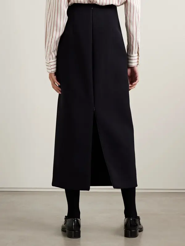 THE ROW Talor Midi Skirt - Navy