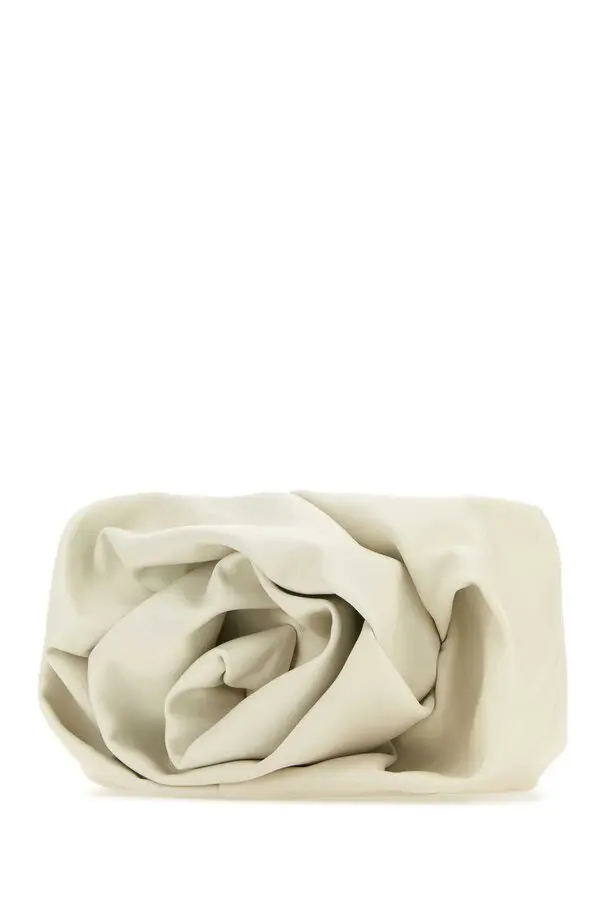 Burberry 3d Rose Ruched Clutch Bag - Nude