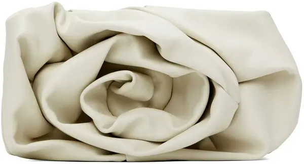 Burberry 3d Rose Ruched Clutch Bag - Nude