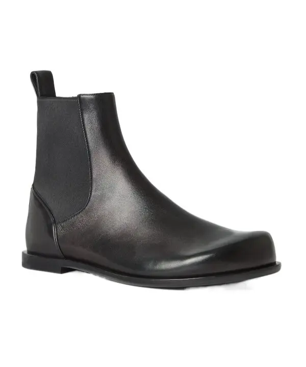Fendi Nappa Leather Chelsea Boots - Black