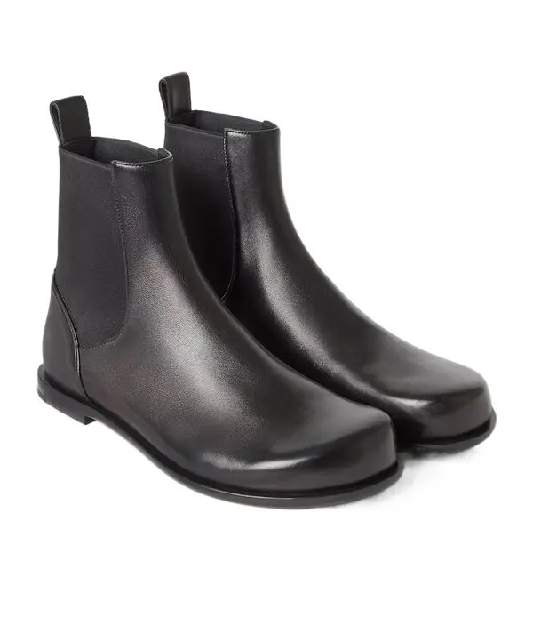 Fendi Nappa Leather Chelsea Boots - Black