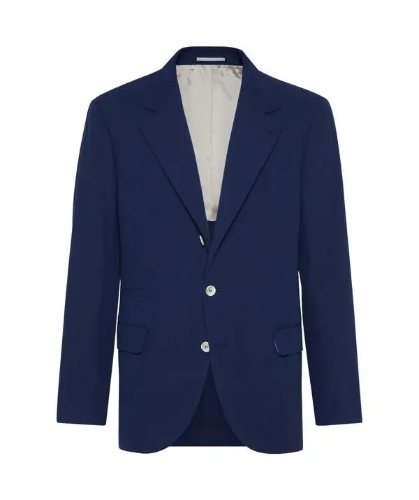 Brunello Cucinelli Single-breasted Tailored Blazer - Blue