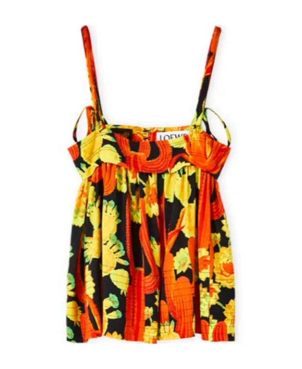 Loewe Viscose Cactus Print Sling Vest