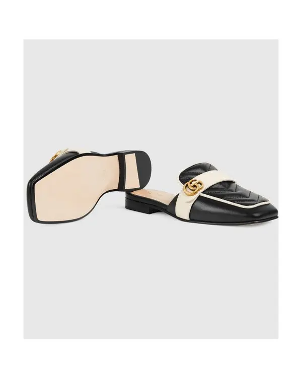 Gucci Logo Plaque Quilted Mules