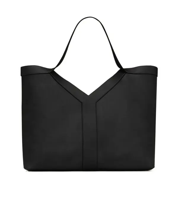 Saint Laurent Y Tote In Leather - Black