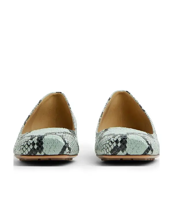 Bottega Veneta Python-print Ballerina Flats
