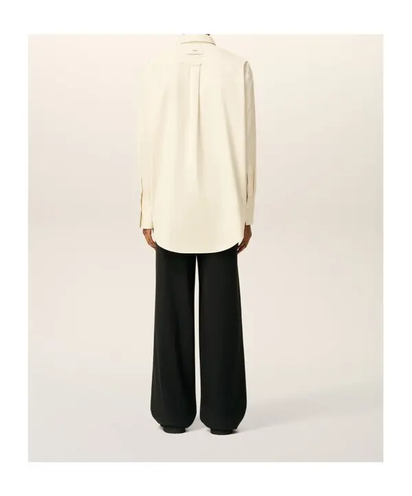 Ami Logo-embellish Shirt - Ivory