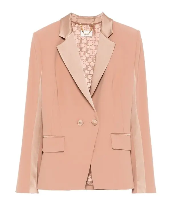 Elisabetta Franchi Crêpe Jacket - Nude
