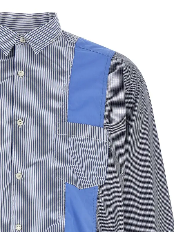 Comme Des Garçons Comme Des Garons Homme Patchwork Striped Shirt