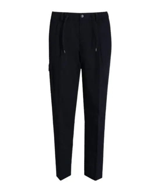 Herno Tailored Trousers With Drawstring Waist And Cargo Pockets - Black