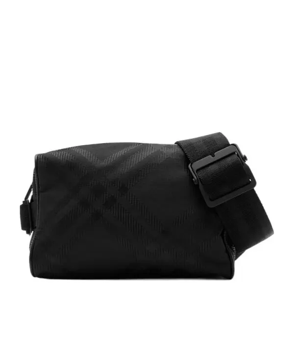 Burberry Check-jacquard Zipped Belt Bag - Black