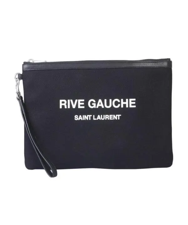 Saint Laurent Rive Gauche Zipped Pouch - Black