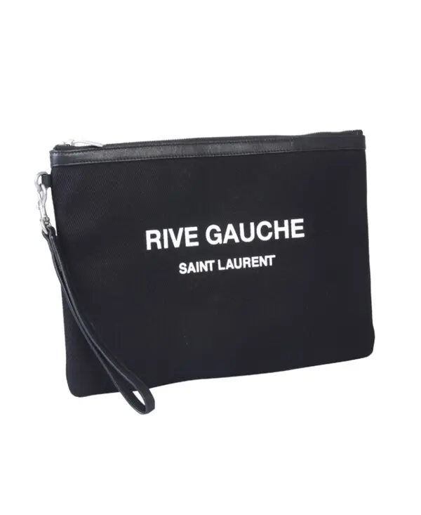 Saint Laurent Rive Gauche Zipped Pouch - Black