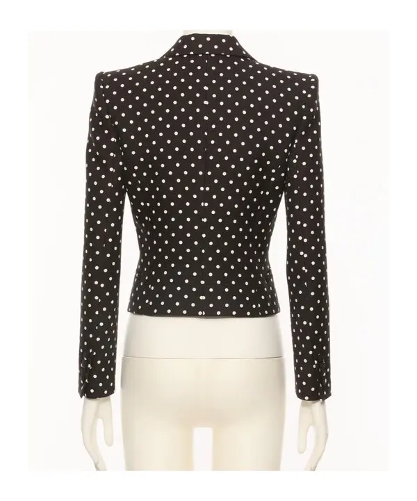 Valentino Garavani Polka Dot Printed Single-breasted Blazer
