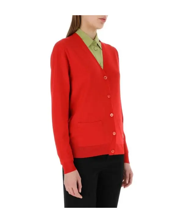 Gucci Blended Knitted V-neck Cardigan