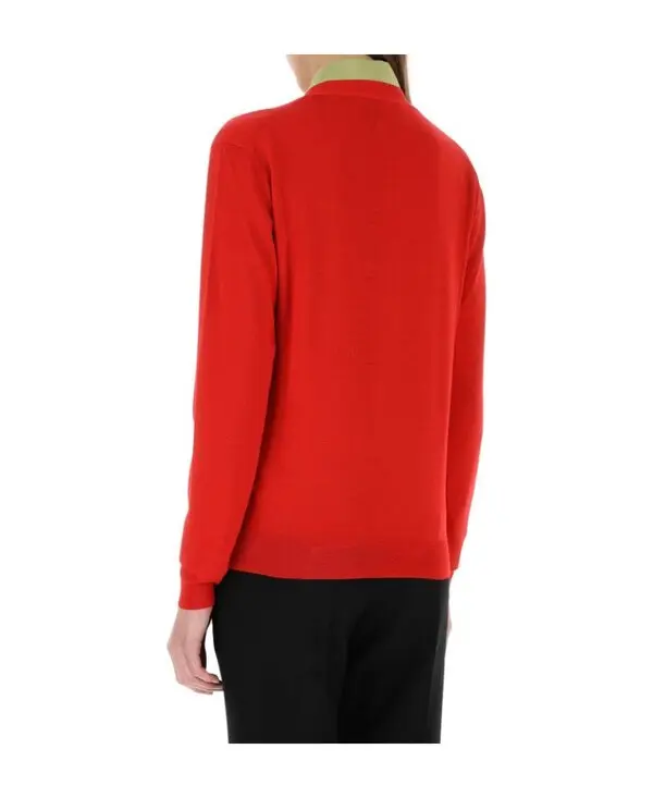 Gucci Blended Knitted V-neck Cardigan
