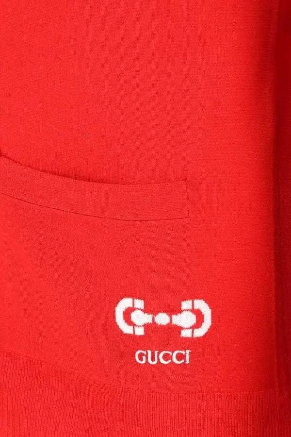 Gucci Blended Knitted V-neck Cardigan