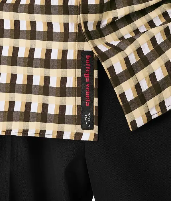 Bottega Veneta Checked Invisible-placket Shirt