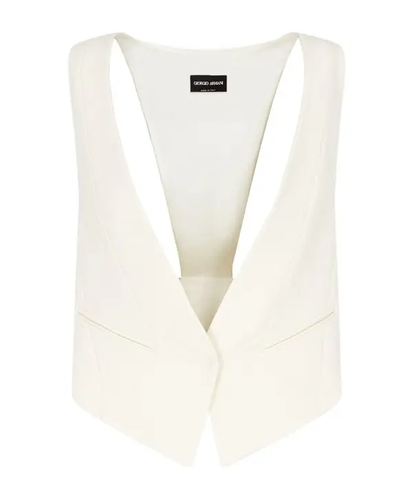 Giorgio Armani Racerback Waistcoat - White